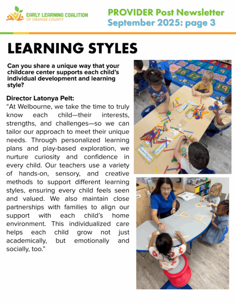 Childcare Provider Newsletter – Early Learning Coalition of Orange County