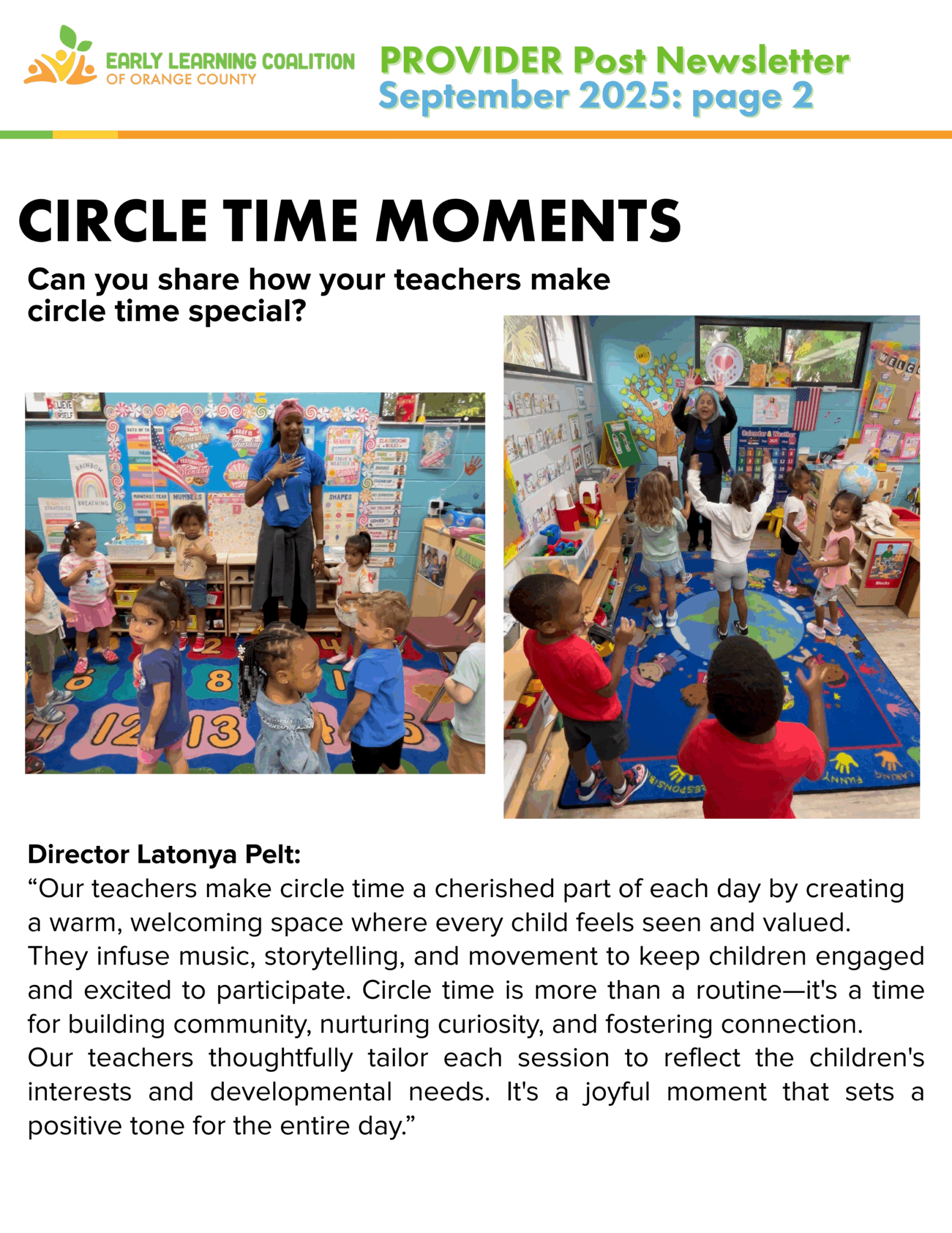 Childcare Provider Newsletter – Early Learning Coalition of Orange County